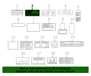2019-2023 Toyota RAV4 AC Label 88723-0R050 | Toyota Parts Center