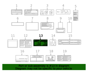 42668-0E010 - Spare Tire Label - 2016-2023 Toyota | OEM Genuine Toyota ...