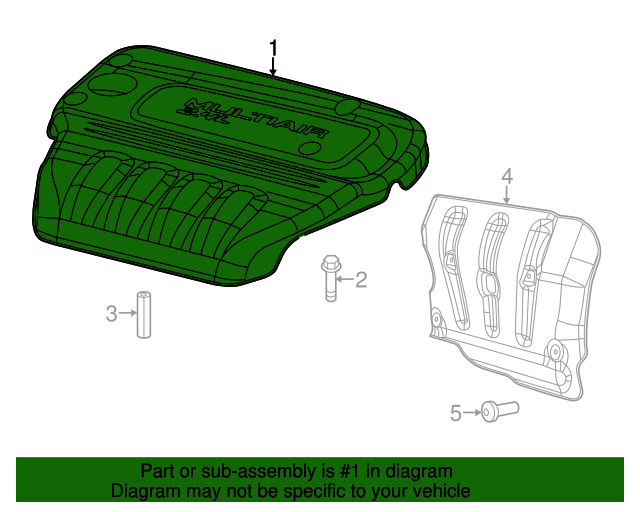 2016-2021 Mopar Engine Cover 68298922aa | TascaParts.com