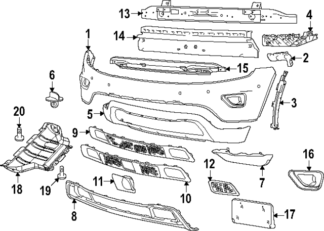 2014-2016 Jeep Grand Cherokee Lower Cover 68143076AD | Mopar Parts Canada