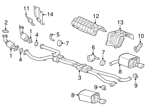 Exhaust Components for 2017 Chevrolet SS | GMPartsDirect.com