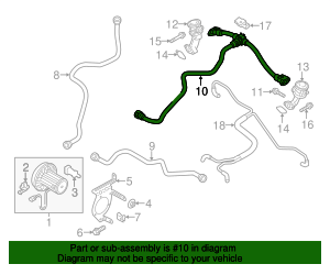 2012-2017 Audi Connector Pipe 06E-131-143-AJ | Audi USA Parts