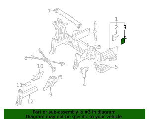 Genuine BMW 39-20-6-868-247 | Front Frame Reinforced Plate | FREE ...