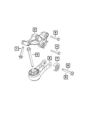 2017-2025 Chrysler Engine Mount Bracket, Rear 68224744AC | My Mopar Parts
