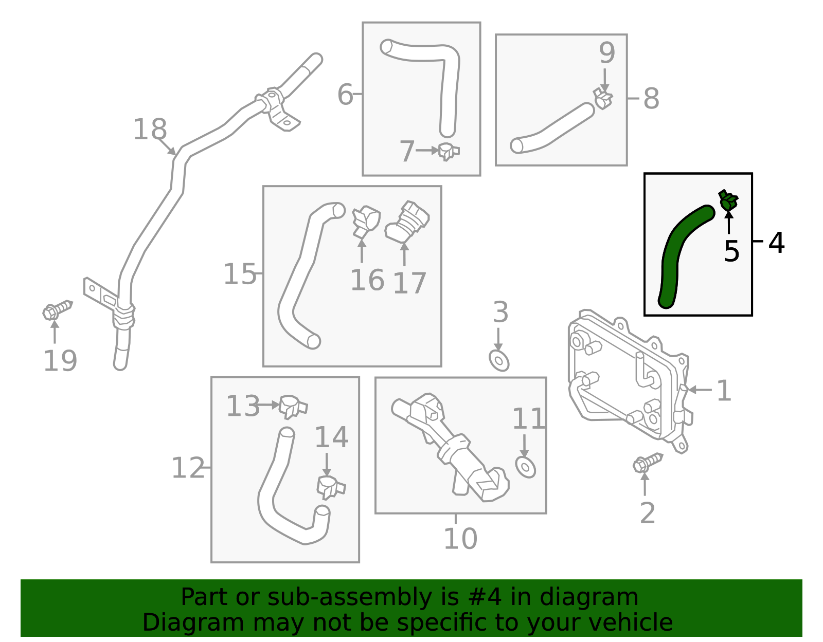 25422-F6500 - Automatic Transmission Oil Cooler Hose 2017-2020 Kia ...