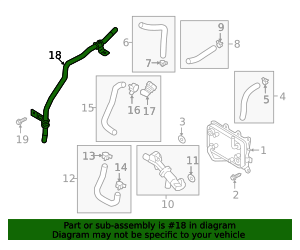 45264-4G120 - Automatic Transmission Oil Cooler Tube 2019-2020 Kia ...