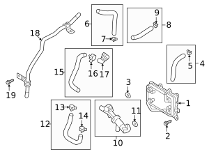 25422-F6500 - Automatic Transmission Oil Cooler Hose 2017-2020 Kia ...