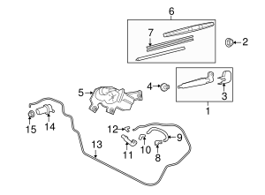 2008-2019 Toyota Back Glass Wiper Blade Refill (Rear) 85214-52060 ...