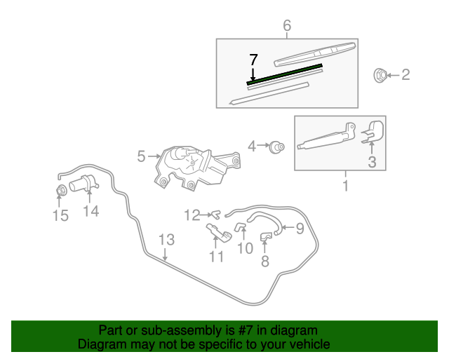 2008-2019 Toyota Back Glass Wiper Blade Refill (Rear) 85214-52060 ...