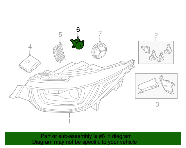63117046049 - 2009-2022 BMW Headlight Motor (63-11-7-046-049) | BMW of ...