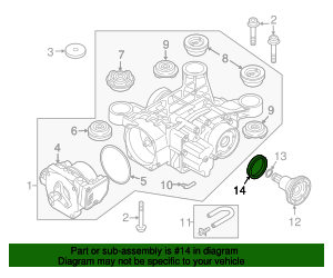 2015-2025 Audi Seal 0CQ-525-596-A | Genuine Audi Parts
