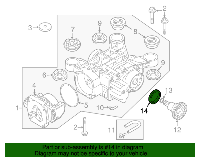 2015-2023 Audi Seal 0CQ-525-596-A | Genuine Audi Parts