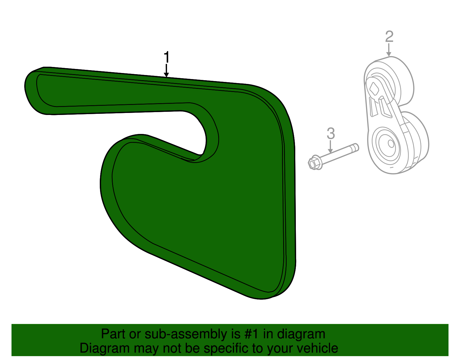2016-2025 Chevrolet Malibu V-Ribbed Serpentine Belt 12658091 GM ...