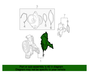 2005-2015 Mercedes-Benz Engine Water Pump Gasket 272-201-02-80 ...