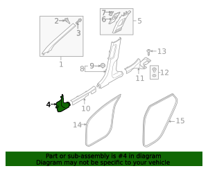 Genuine Cowl Kick Panel for 2021-2024 Hyundai | Part# 85823-AA000-NNB ...