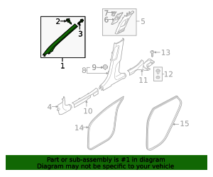 2021-2022 Hyundai Elantra Windshield Pillar Trim 85820-AB000-TVN | OEM ...