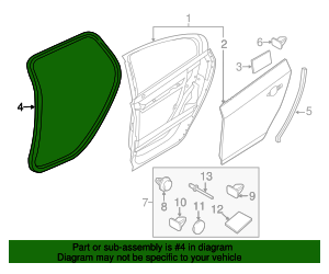 2011-2018 Volvo Weather-Strip On Body 31335807 | TascaParts.com