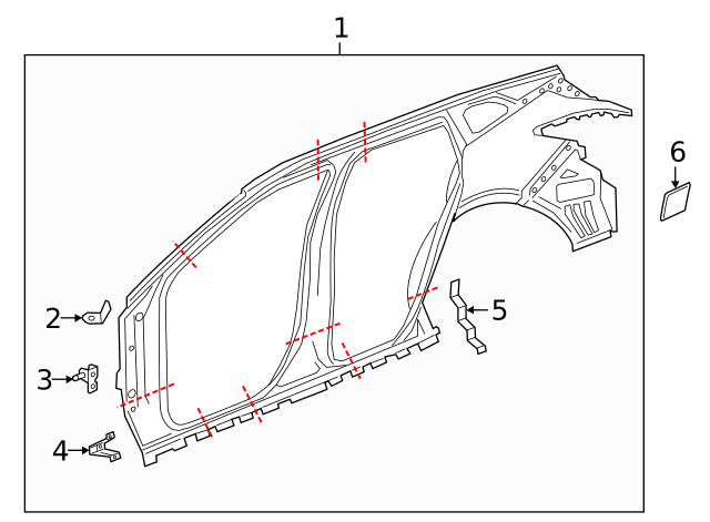 2019-2022 Chevrolet Blazer Body Passenger Side Outer Panel 84607020 ...