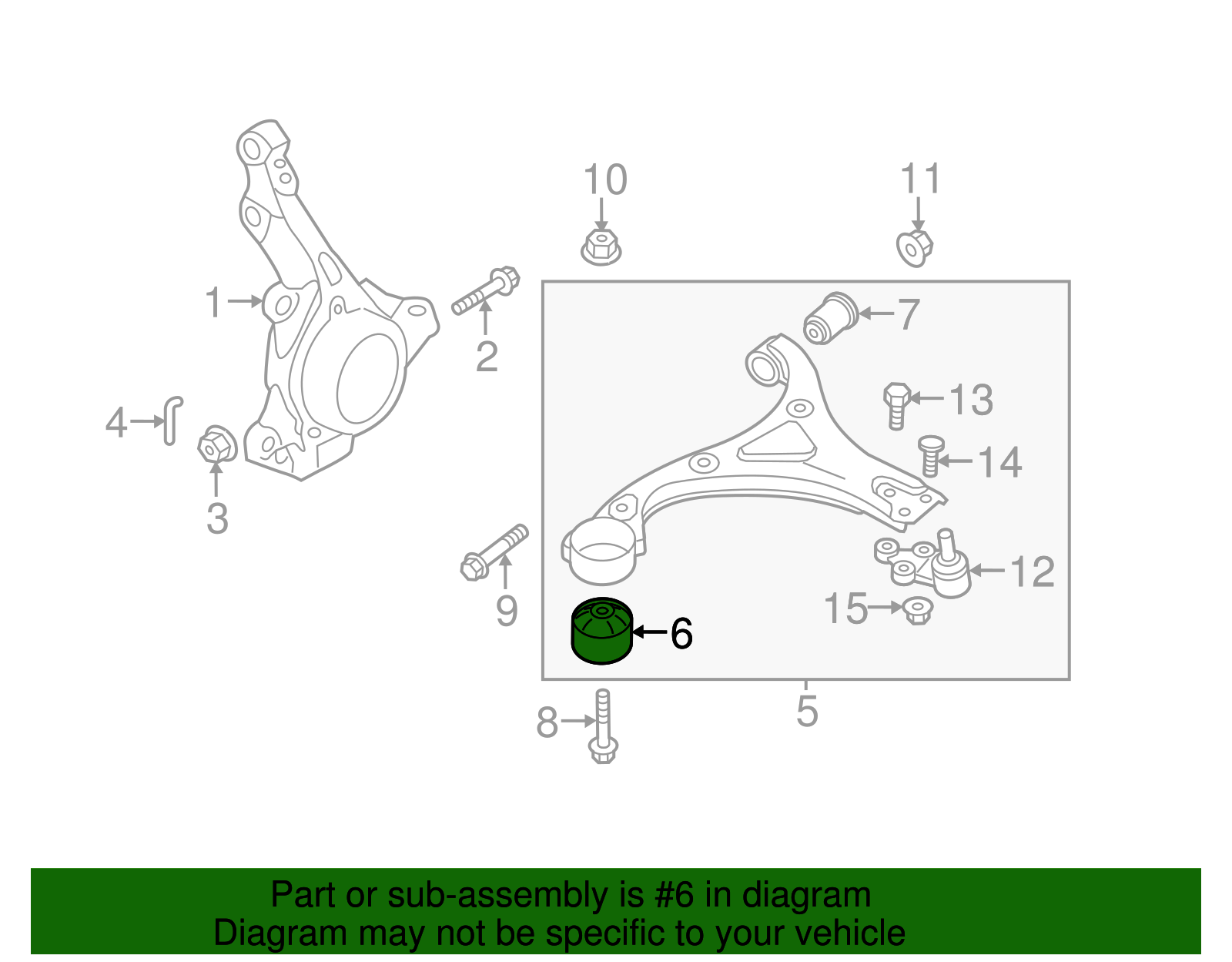 2011-2014 Hyundai Sonata Lower Control Arm Front Bushing 54584-3S000 ...
