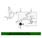 Genuine Lower Control Arm Front Bushing for 2011-2017 Hyundai | Part ...