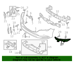 2018-2020 Mazda 6 OEM NEW 2018-2019 Mazda 6 Front Bumper Lower Bracket ...