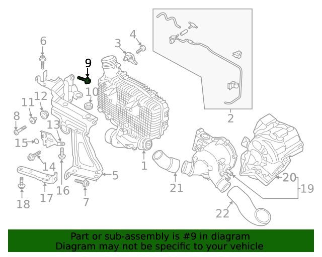 2020-2022 Audi Mount Bracket Mount Bolt N-912-729-01 | Genuine Audi Parts