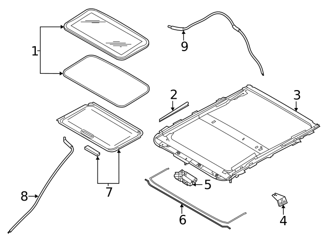 91350-6LB1A - Sunroof Frame 2020-2024 Nissan Sentra | AutoNationParts.com