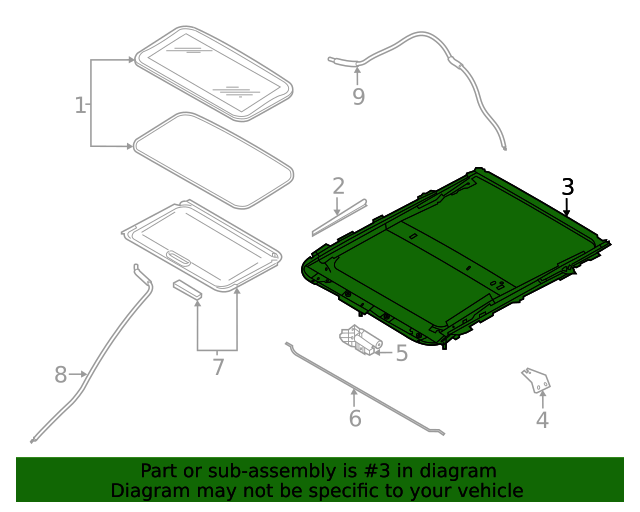 91350-6LB1A - Sunroof Frame 2020-2024 Nissan Sentra | AutoNationParts.com