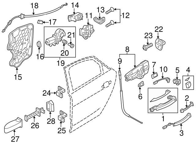 2011-2018 Audi Door Panel Insulation 4H0-839-916-A | AutoNationParts.com