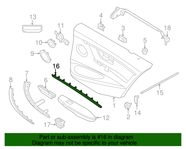 51418057622 - 2014-2019 BMW Upper Trim (51-41-8-057-622) | BMW of South ...