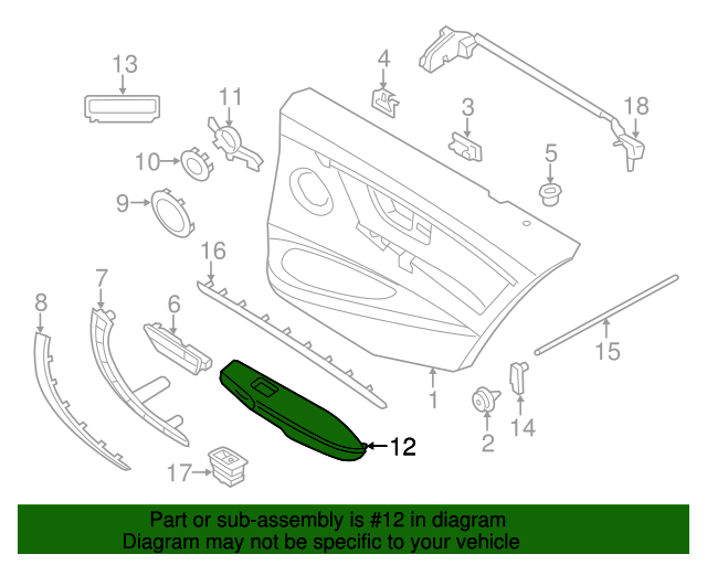 51427324479 - 2014-2019 BMW Armrest (51-42-7-324-479) | BMW of South ...