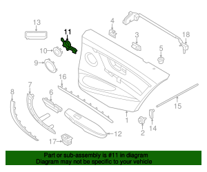 Genuine BMW 51-44-7-342-184 | Speaker Grille Bracket | FREE Shipping on ...
