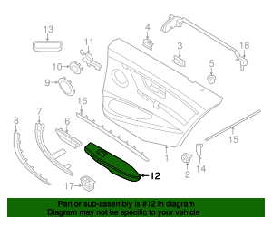 51427324479 - 2014-2019 BMW Armrest (51-42-7-324-479) | BMW of South ...