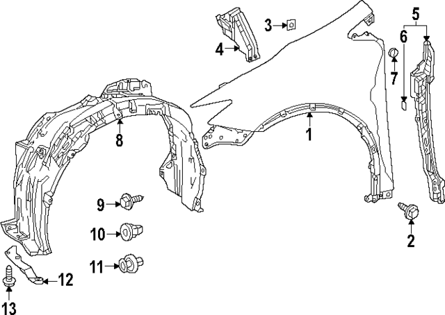 OEM 2023-2024 Toyota Rear Seal Part # 53828-47080 | Modern Toyota Parts
