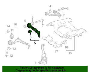 222-330-85-01 - Suspension Control Arm 2014-2017 Mercedes-Benz S 63 AMG ...