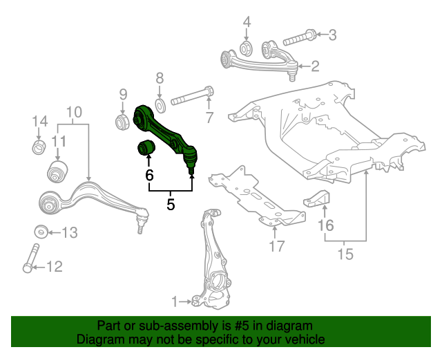 222-330-85-01 - Suspension Control Arm 2014-2017 Mercedes-Benz S 63 AMG ...