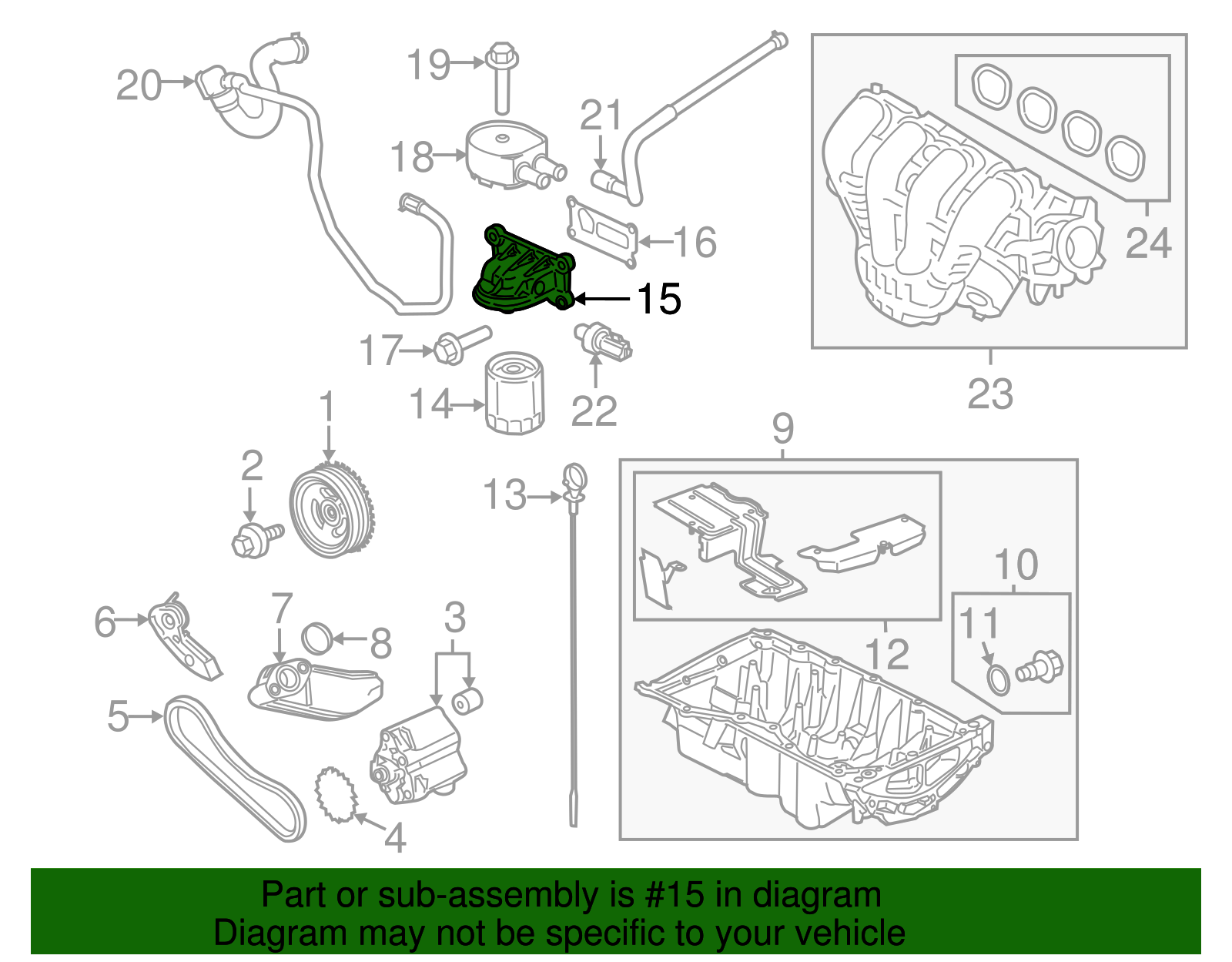 2012-2018 Ford Engine Oil Filter Adapter BB5Z-6881-A | Retail ...