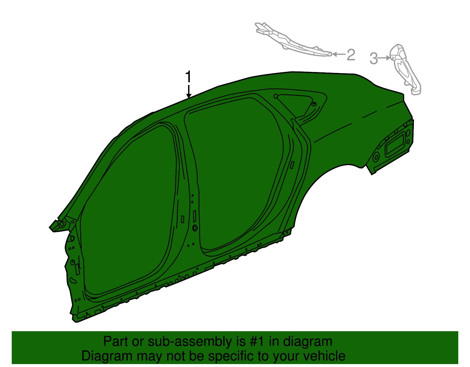 2014-2020 Chevrolet Impala Driver Side Body Side Outer Panel 84465337 ...