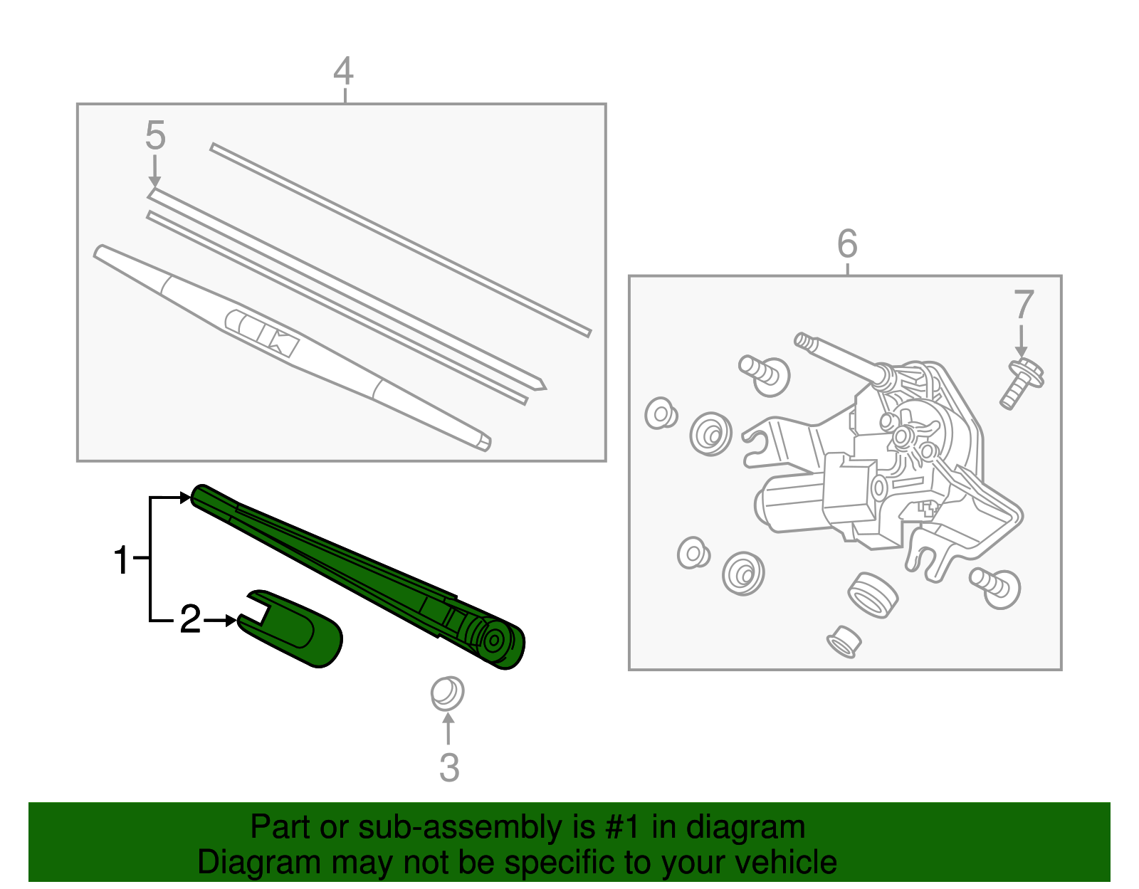 2016-2022 Honda Pilot Wiper Arm 76720-TG7-A01 | Honda Factory Parts