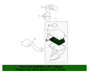 8638600 - Air Filter 2003-2006 Volvo XC90 | AutoNationParts.com