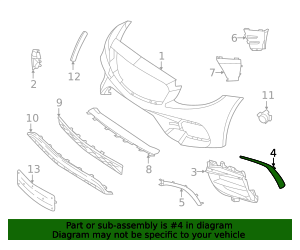 213-885-64-06 - Bumper Trim 2021-2023 Mercedes-Benz | AutoNationParts.com