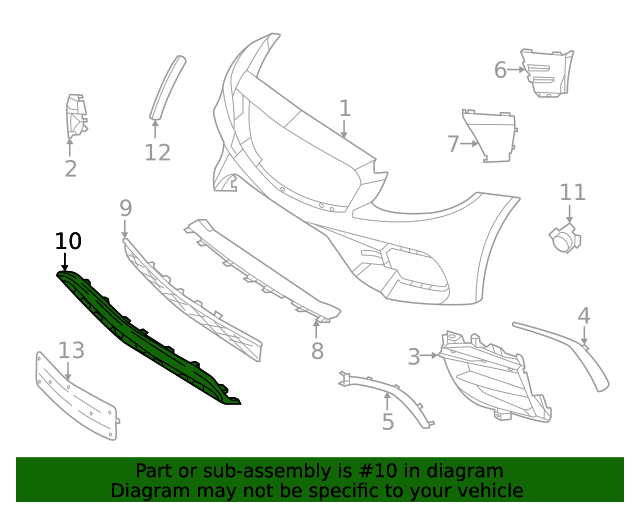 213-885-05-05 - Bumper Trim 2021-2023 Mercedes-Benz | Mercedes-Benz USA ...