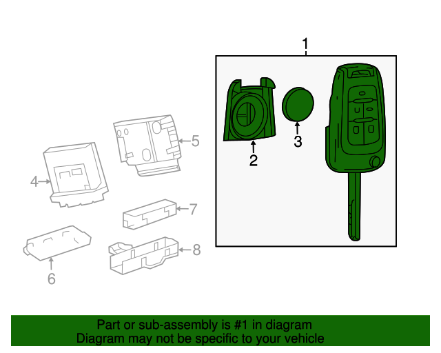 Key (Replaces Part Number 13586785) 13531360 GM | GMPartsDirect.com