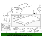 2016-2025 GM Headlining Trim Panel Retainer 11601777 GM | GMPartsDirect.com