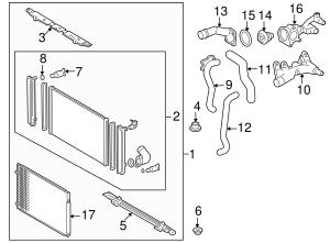 2006-2010 Toyota Sienna Upper Hose 16571-0P140 | Toyota Parts