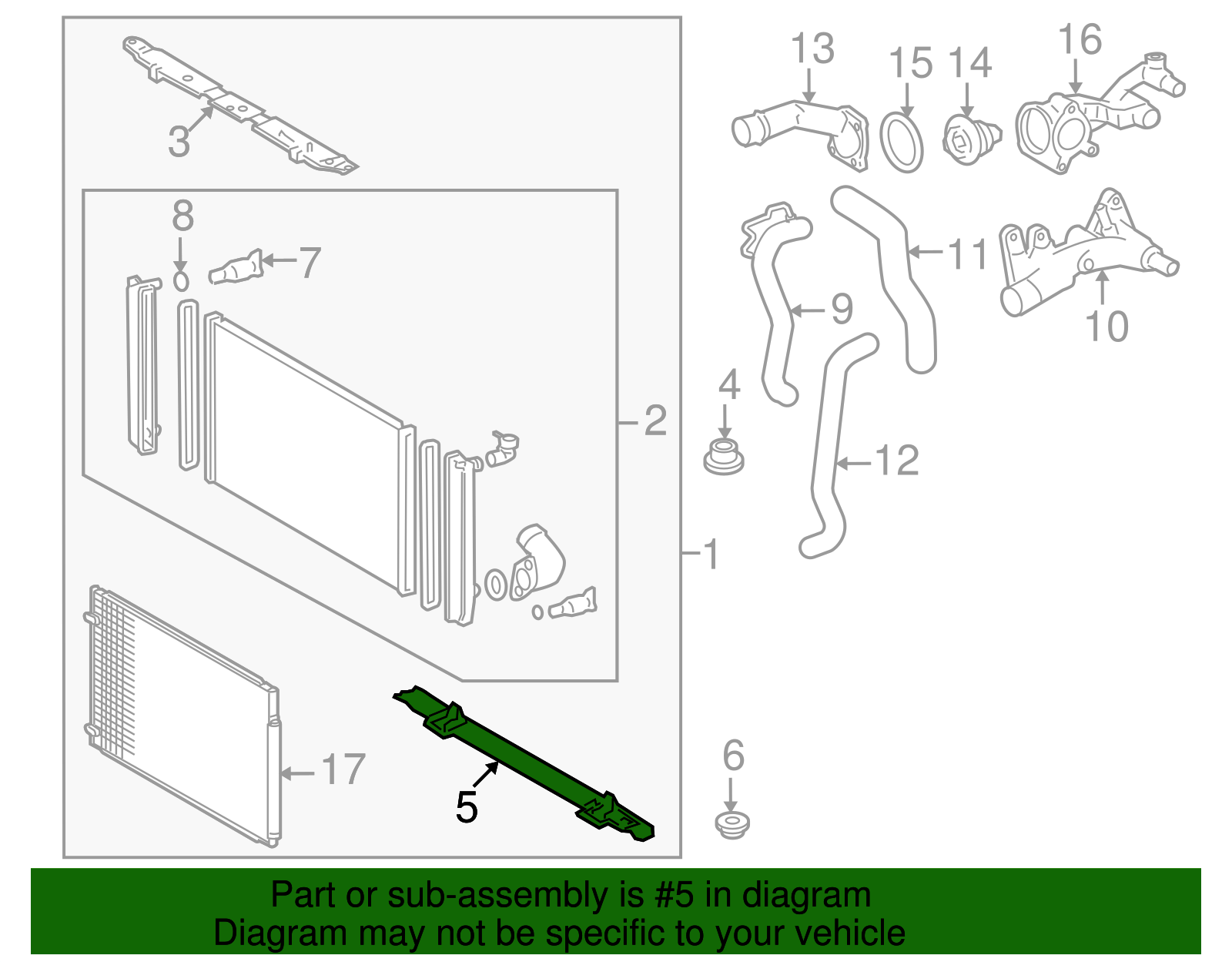 16506-0A090 - High-Quality Radiator Mount Bracket for 2006-2010 Toyota ...