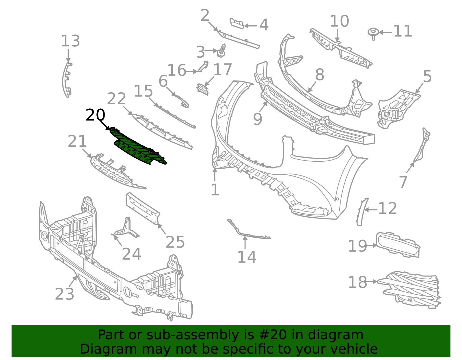 2020-2023 Mercedes-Benz Lower Grille 167-885-23-06 | Retail Performance Auto Parts