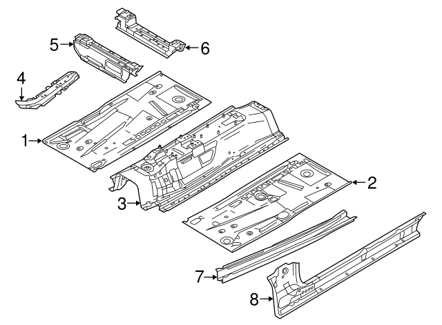 KD53-54-602B - Front Floor Pan - 2013-2016 Mazda CX-5 | Werner Mazda Parts