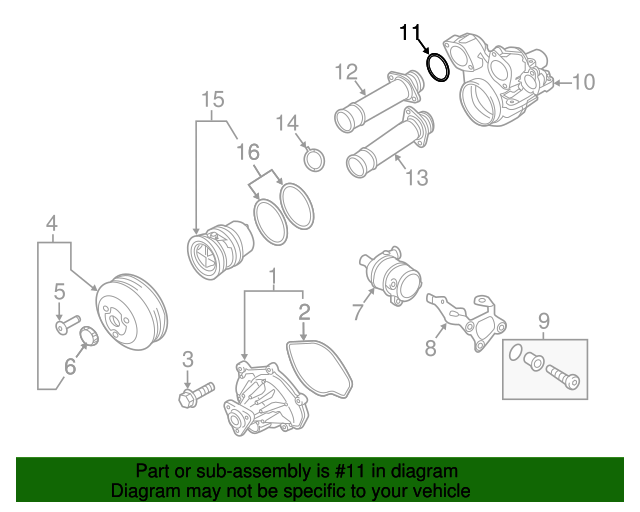 2014-2018 Porsche Engine Coolant Thermostat Housing O-Ring 999-701-083 ...