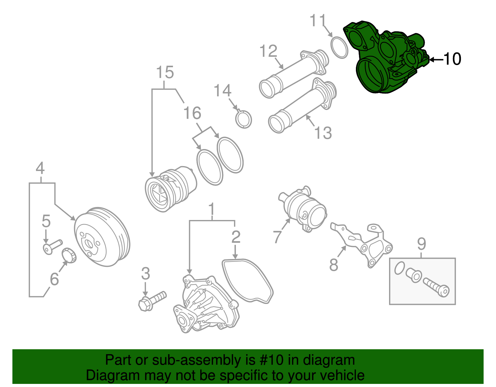 2014-2018 Porsche Thermostat Housing 946-106-080-61 | Gaudin Porsche Parts